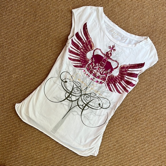 Sean John | Tops | Sean John Cap Sleeve Tee Crown Wings | Poshmark